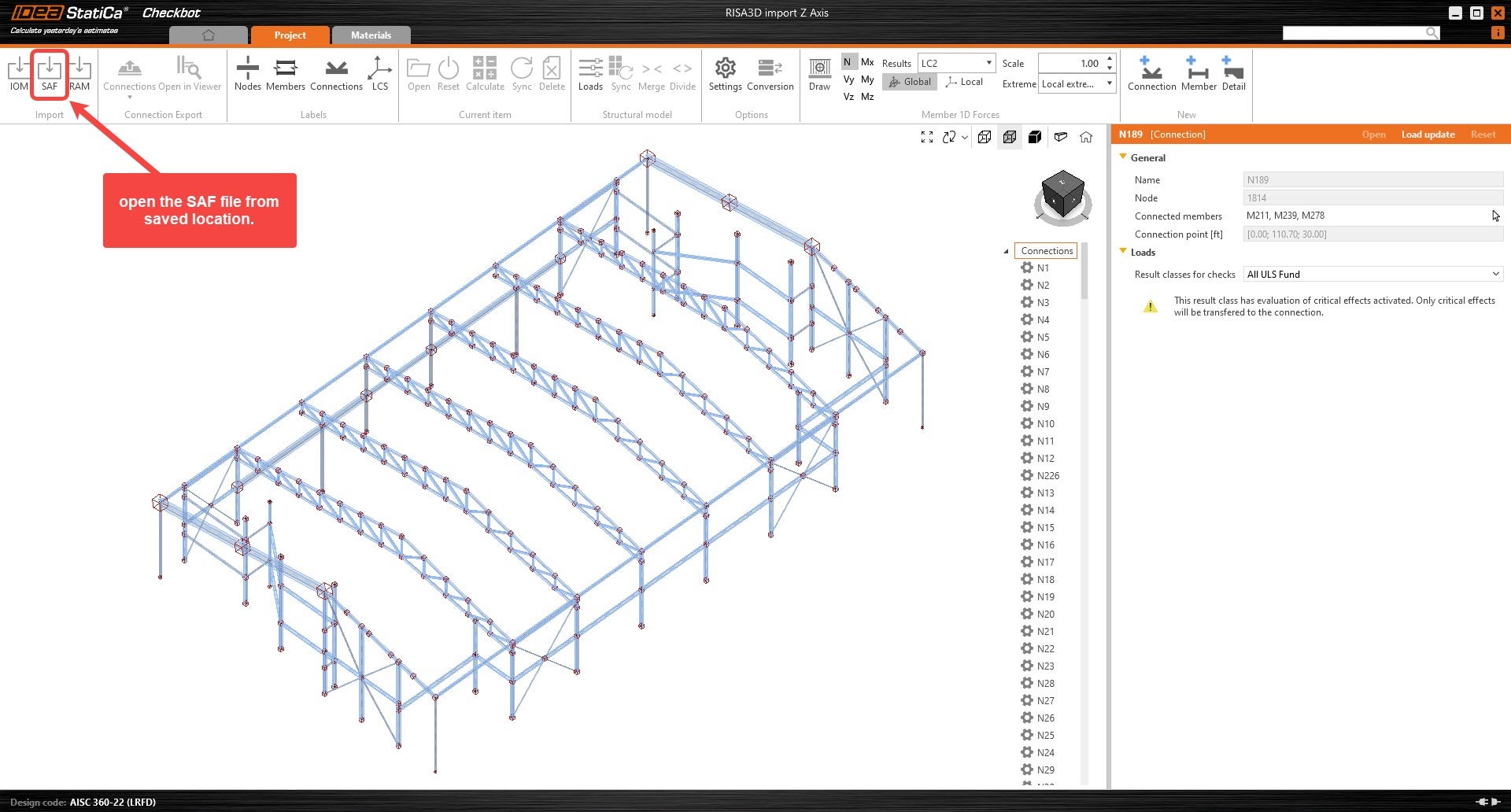 RISA-3D import into IDEA StatiCa | IDEA StatiCa